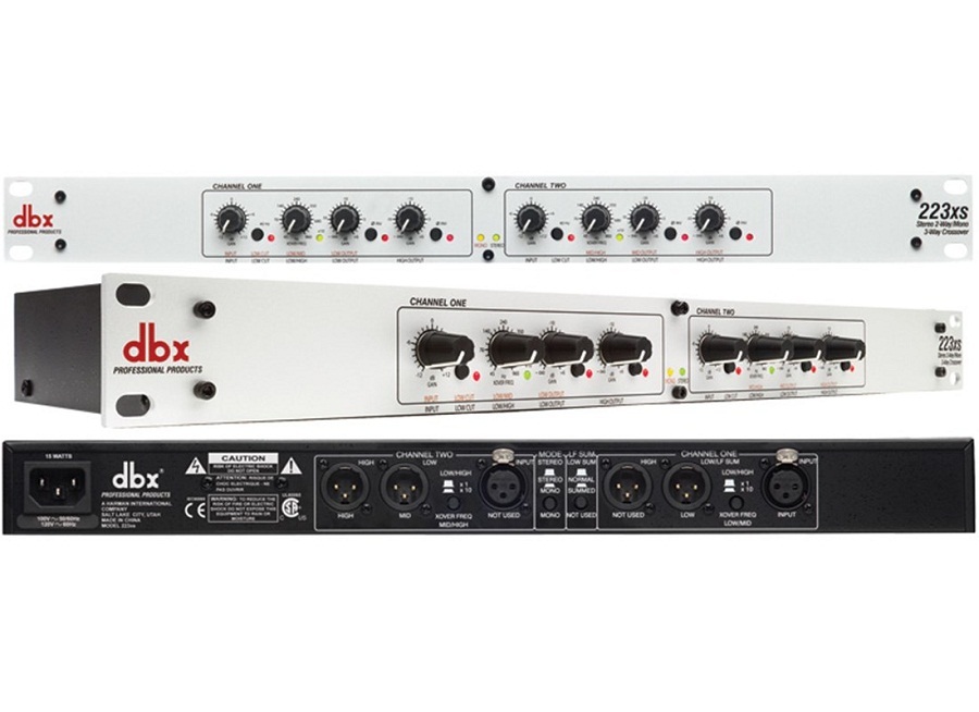 DBX-223XS Active Crossover 2 Channel 2way Variable 45Hz-9.6kHz Balanced XLR In & Out 1RU - dbx ...