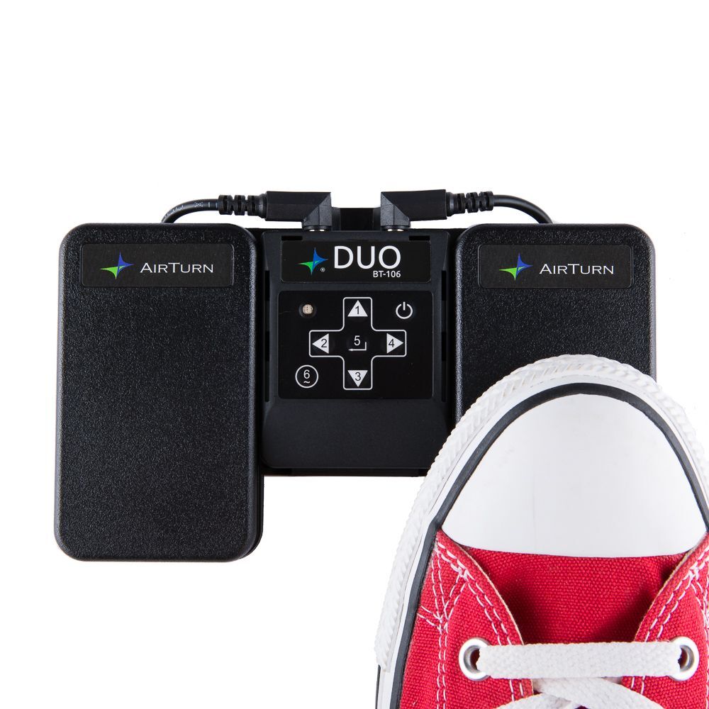 Airturn DUAL WIRELESS PEDAL CONTROLLER WITH BLUETOOTH REMOTE
