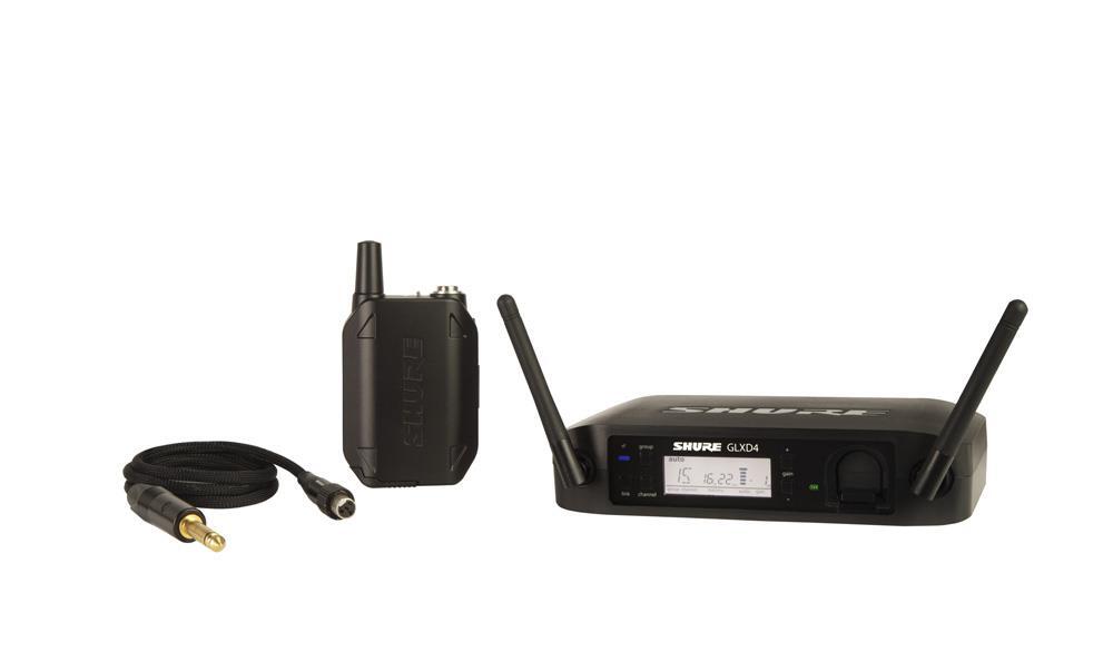 Shure SHR-GLXD14 Wireless Digital Guitar System GLXD1Tx; WA302 Cable; GLXD4 Rx Auto Setup: 2.4GHz